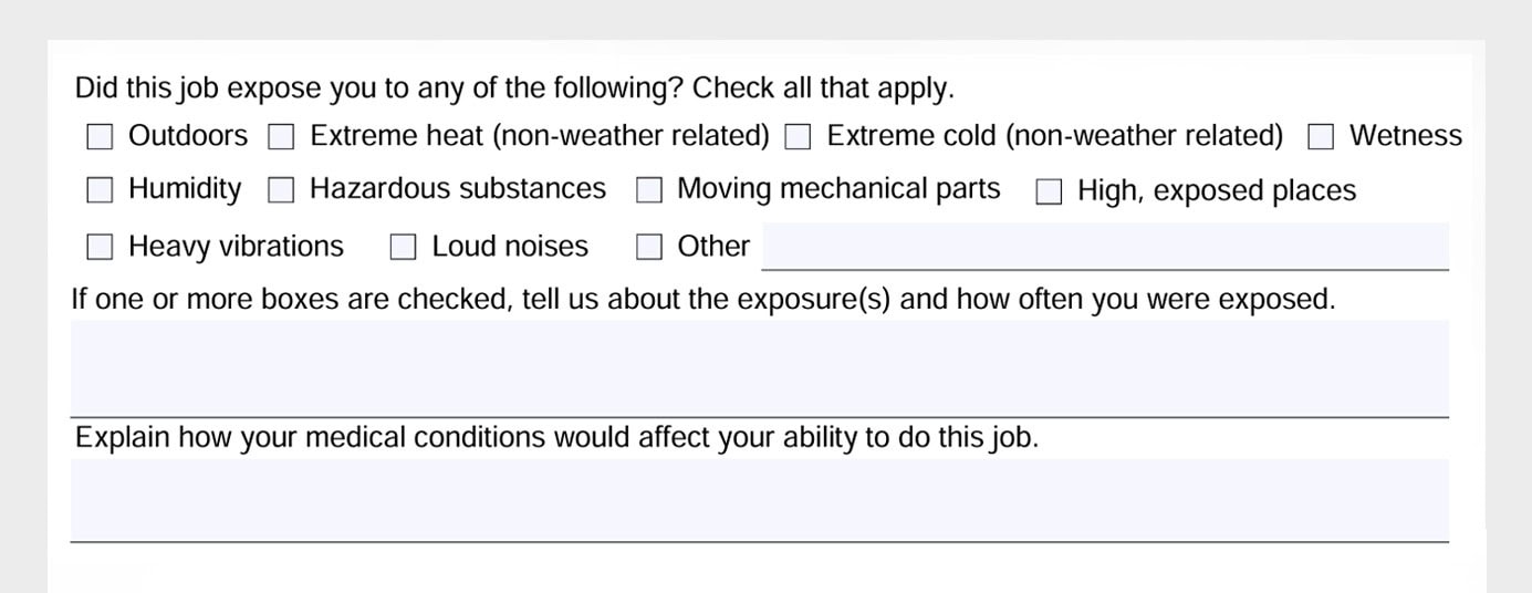How to Complete The Work History Report
