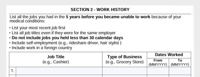 How to Complete The Work History Report